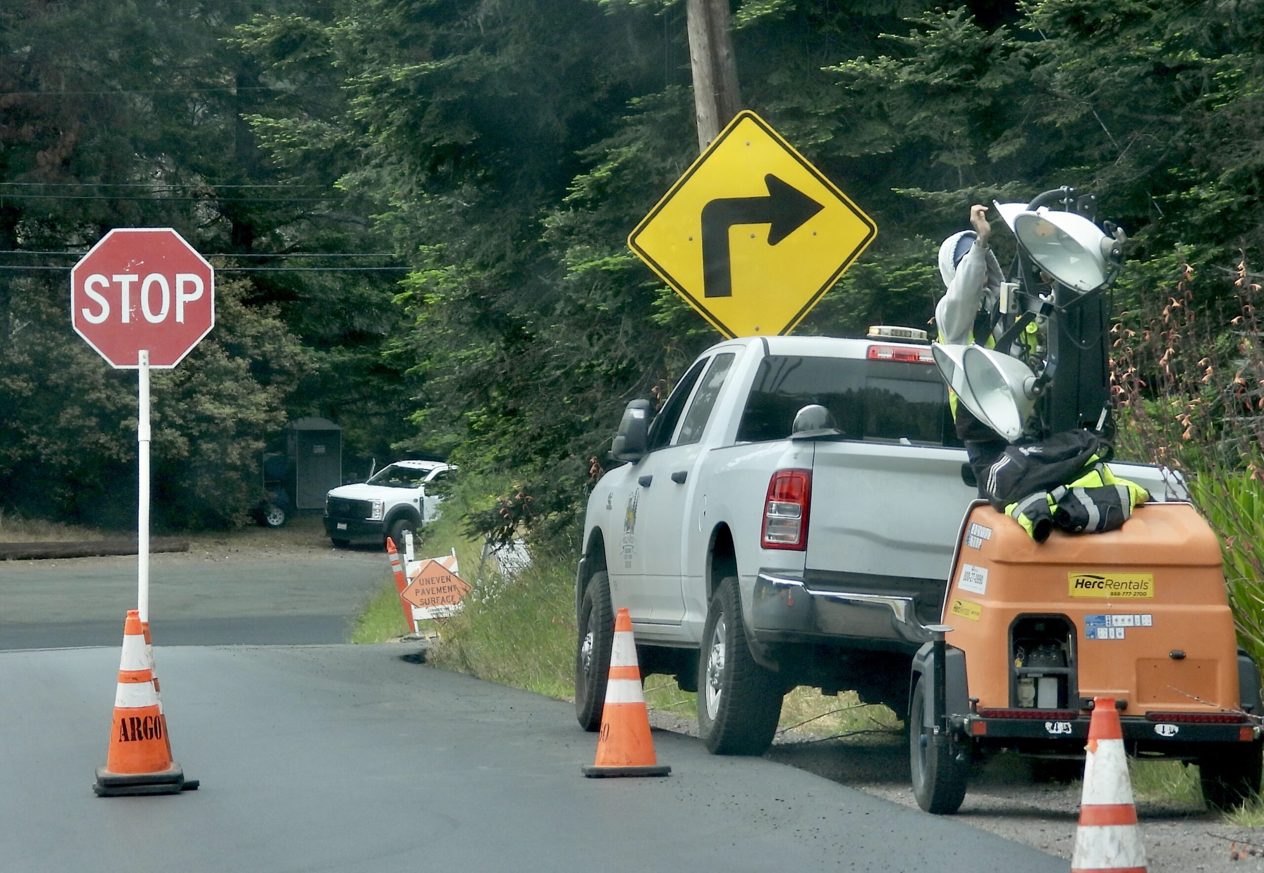 BEWARE the night between Mendo and Elk! Caltrans fixing everything on ...